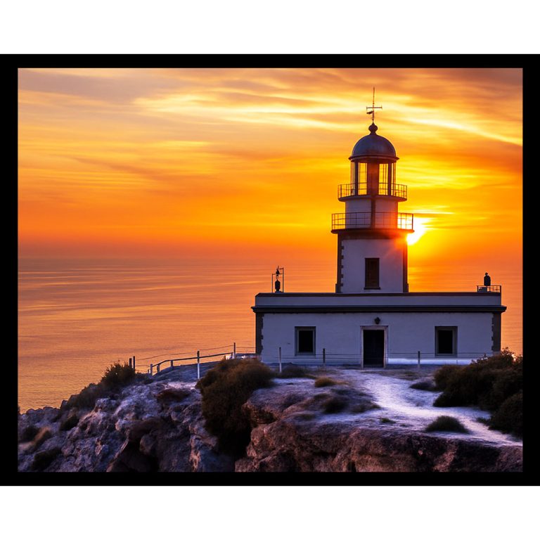 Lighthouse in Santorini - Night Light Designs