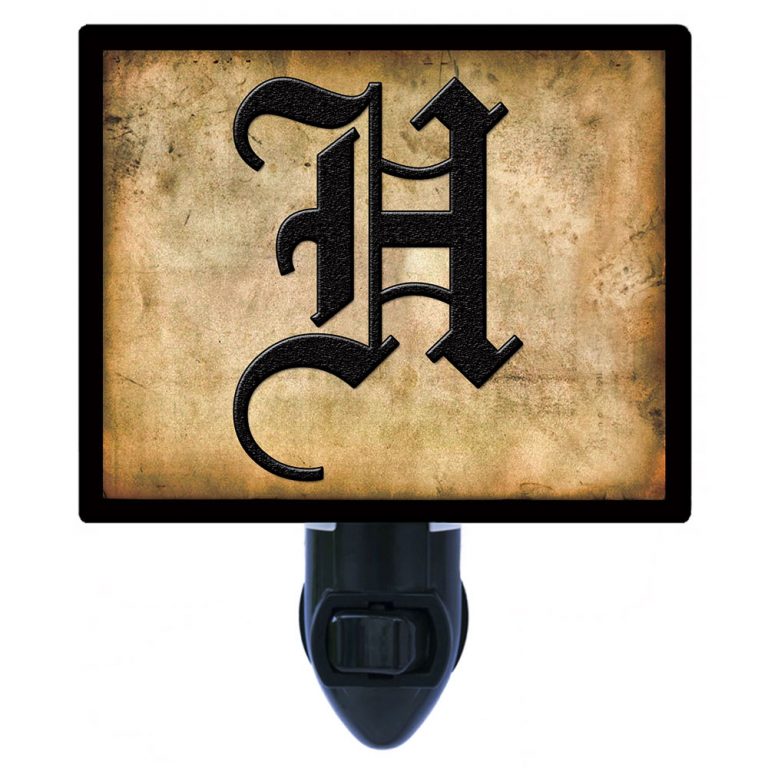 Olde English H - Night Light Designs
