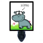 Kid Cartoon - Hippo - Night Light Designs