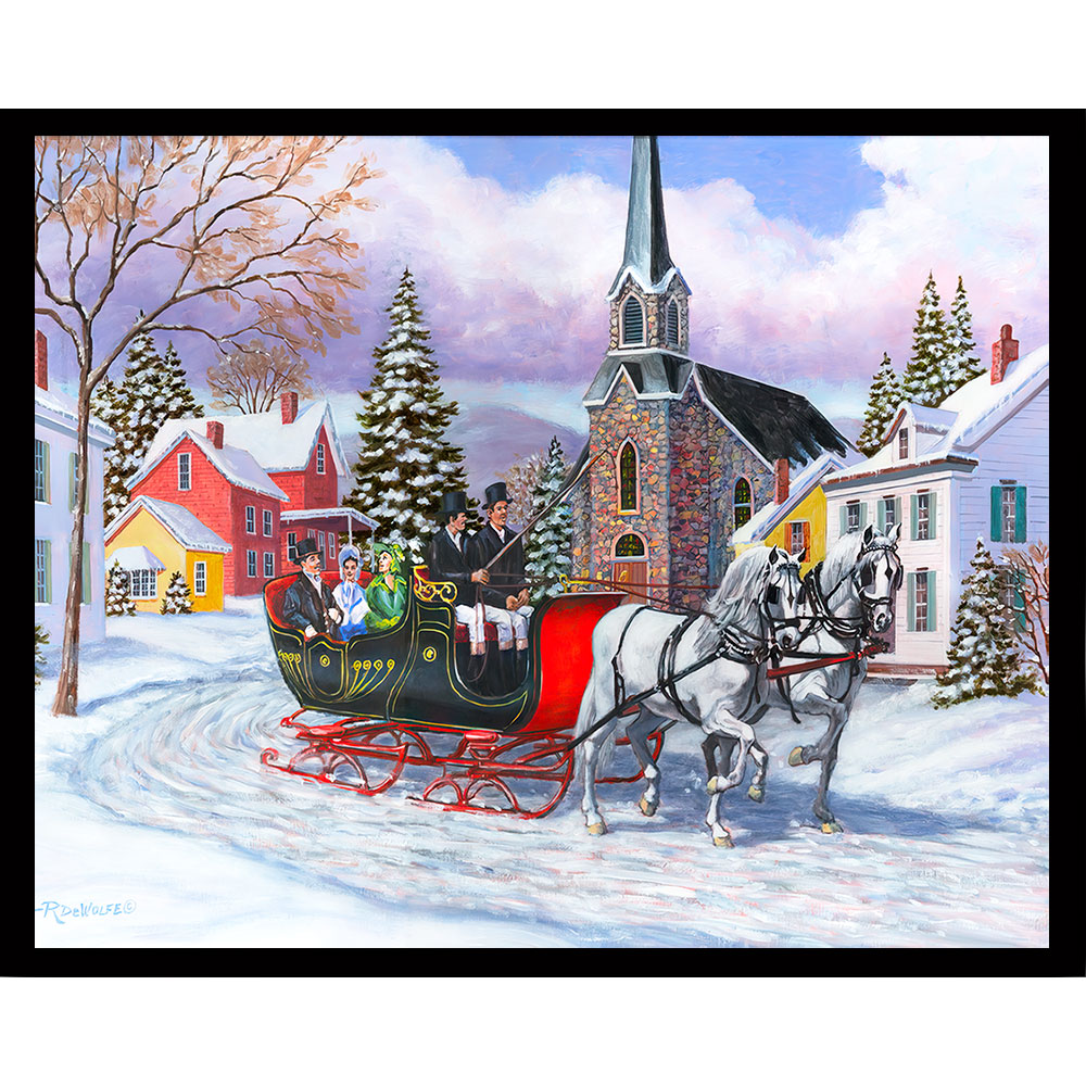 Horse Sleigh Ride Clipart