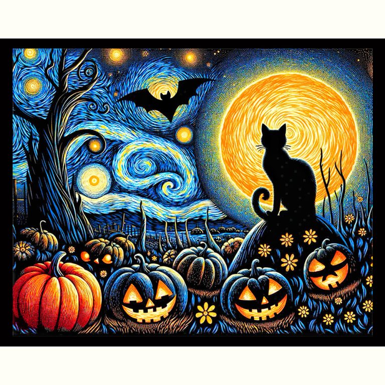 Starry Halloween Night - Night Light Designs