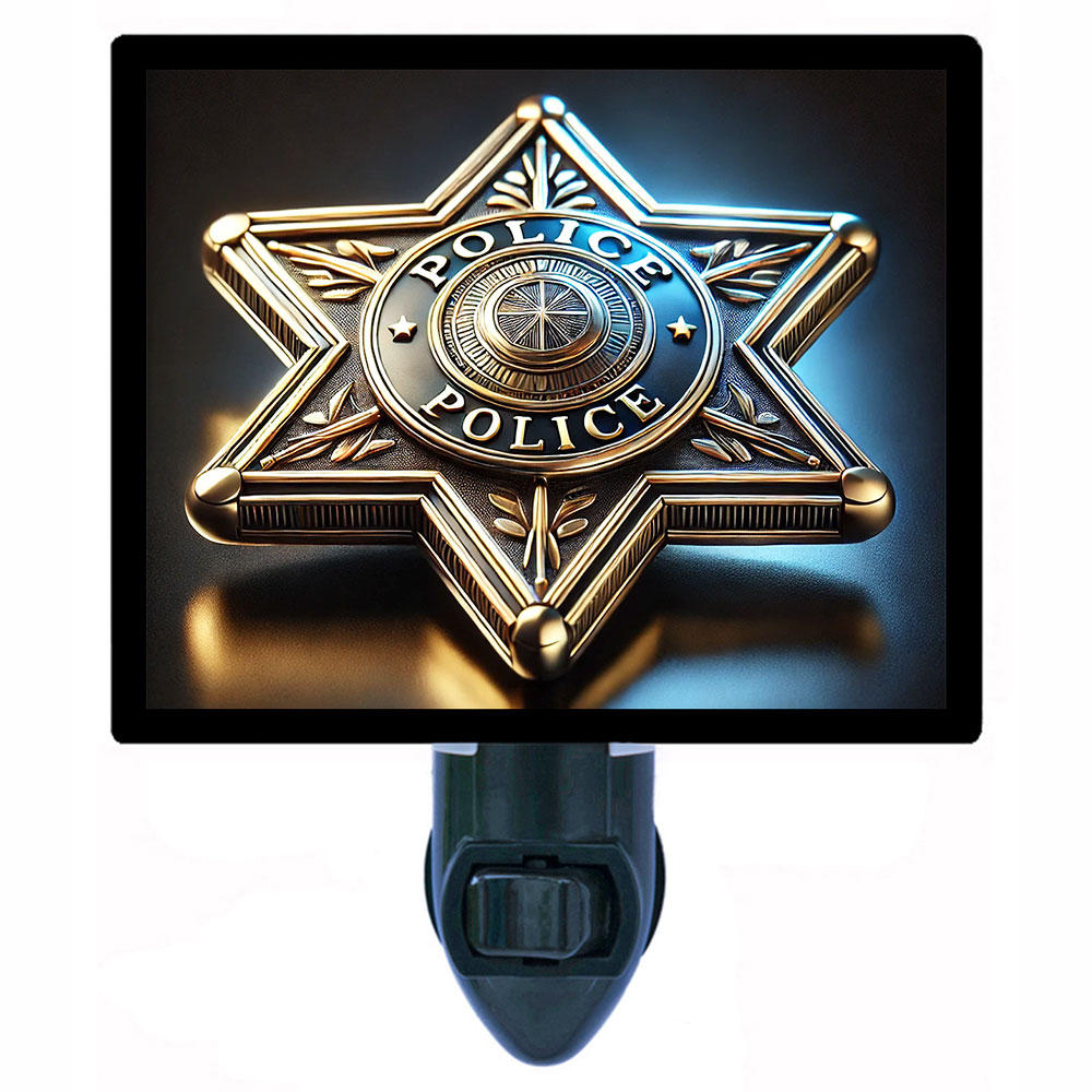 Police Star - Night Light Designs